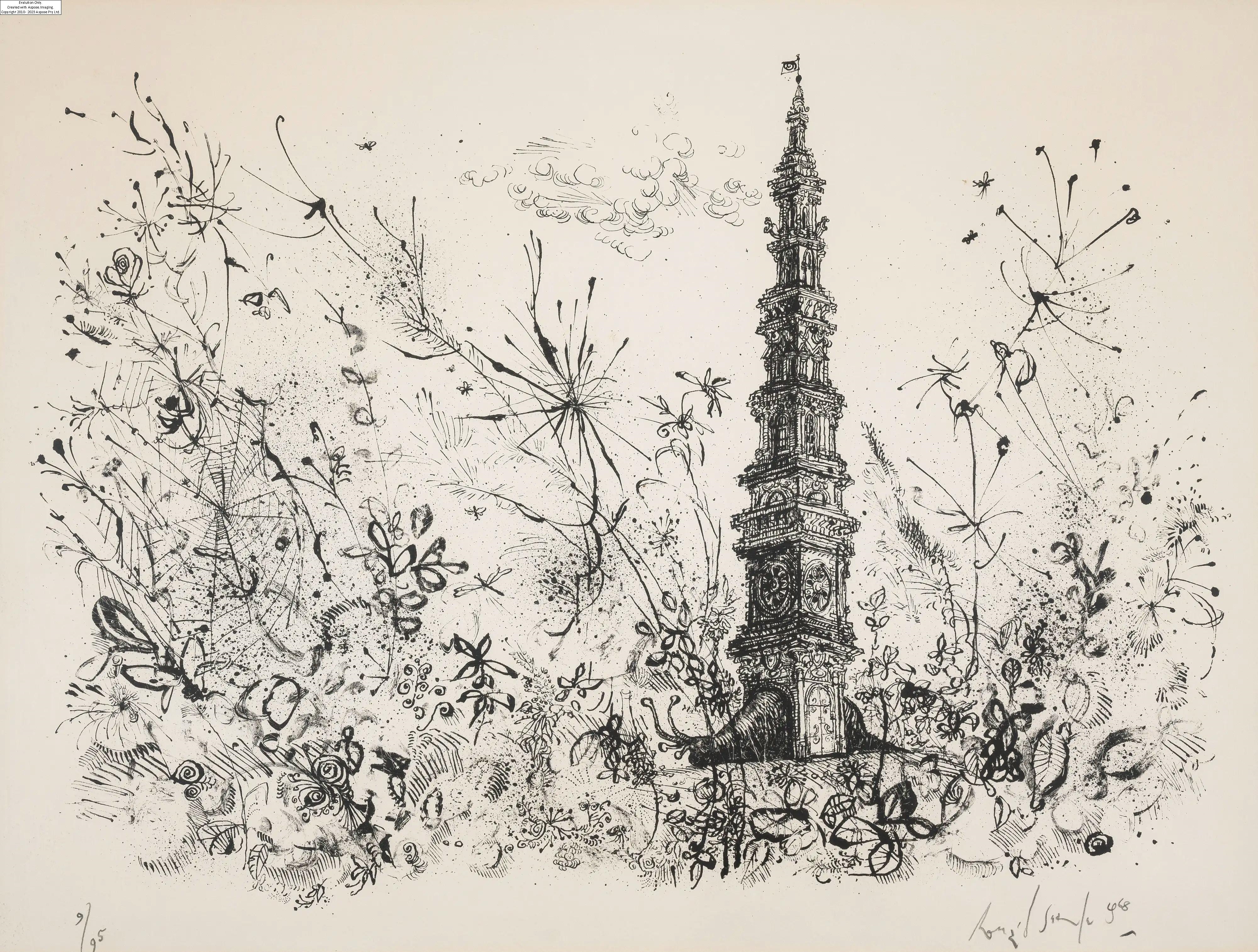 Ronald Searle | Ronald Searle (1920-2011) Tower (1968) | MutualArt