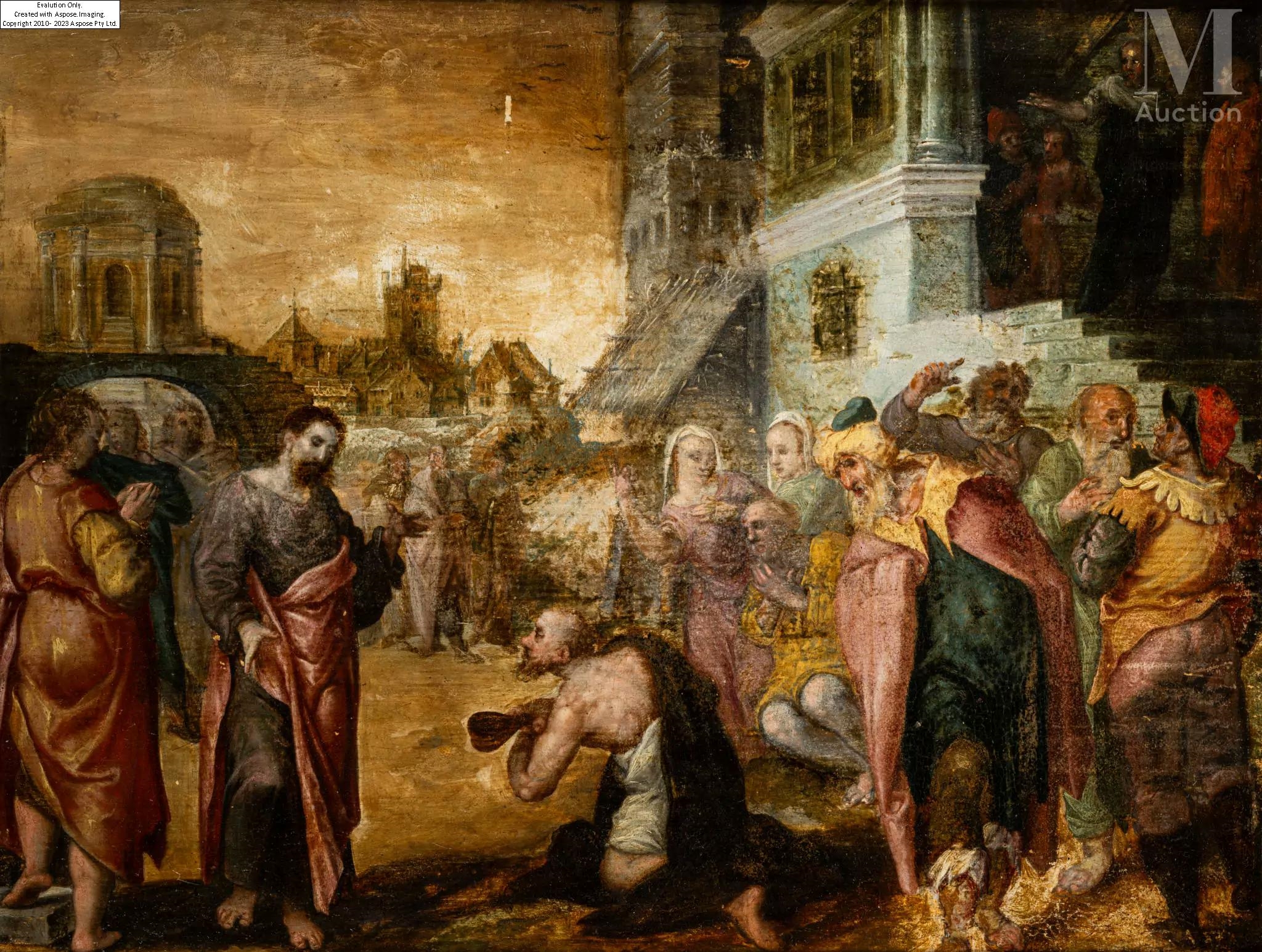 Flemish School, 16th Century | Le Christ et les mendiants | MutualArt