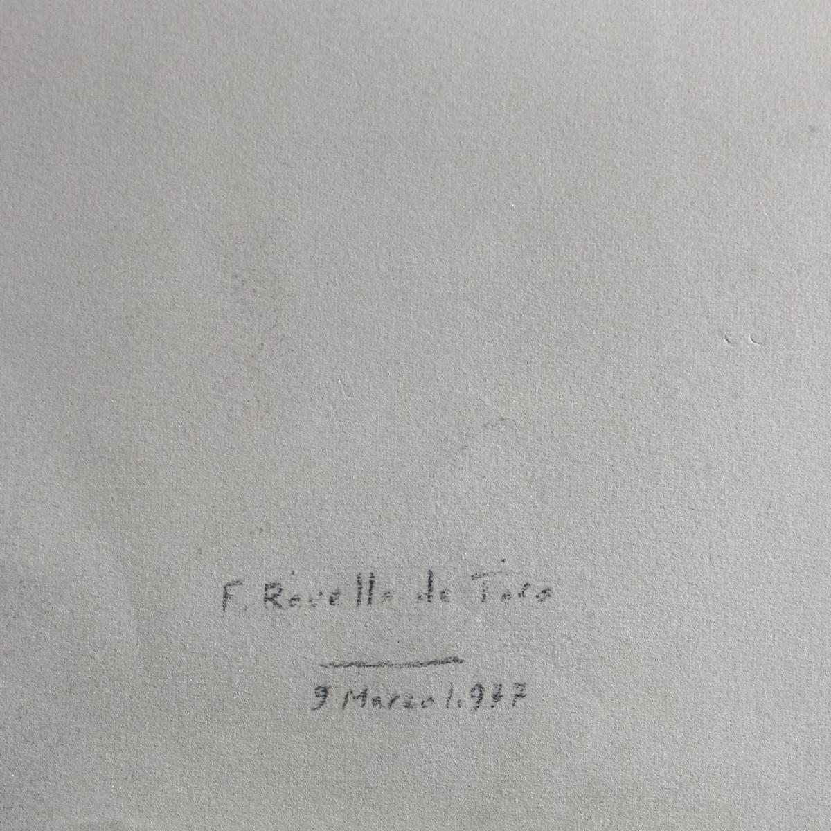 Félix Revello de Toro | (1926). Joven bailarina Dibujo a lapiz graso ...