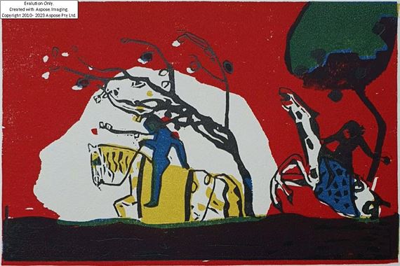 Wassily Kandinsky | Two Ovals (Composition No. 218) (1919) | MutualArt