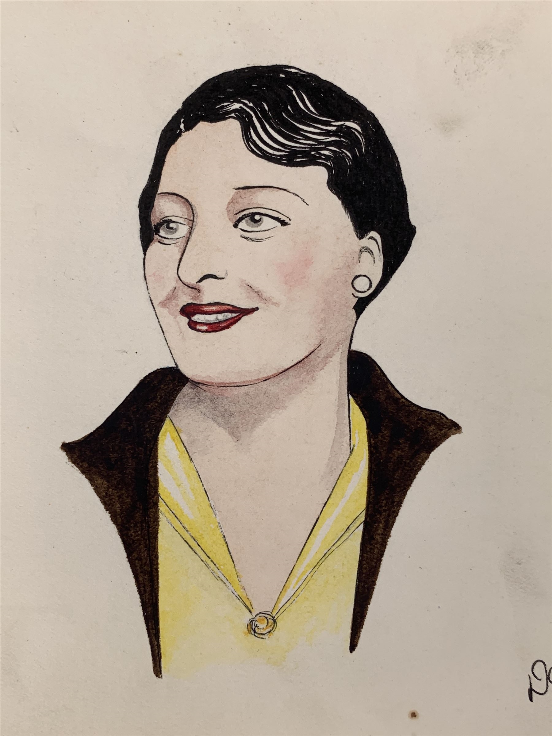 Dorothy Gill Barnes | Head and shoulders watercolour portrait | MutualArt