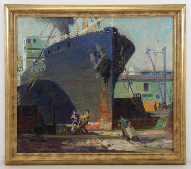 William Alexander Drake | Ship in New York Harbor (1891) | MutualArt