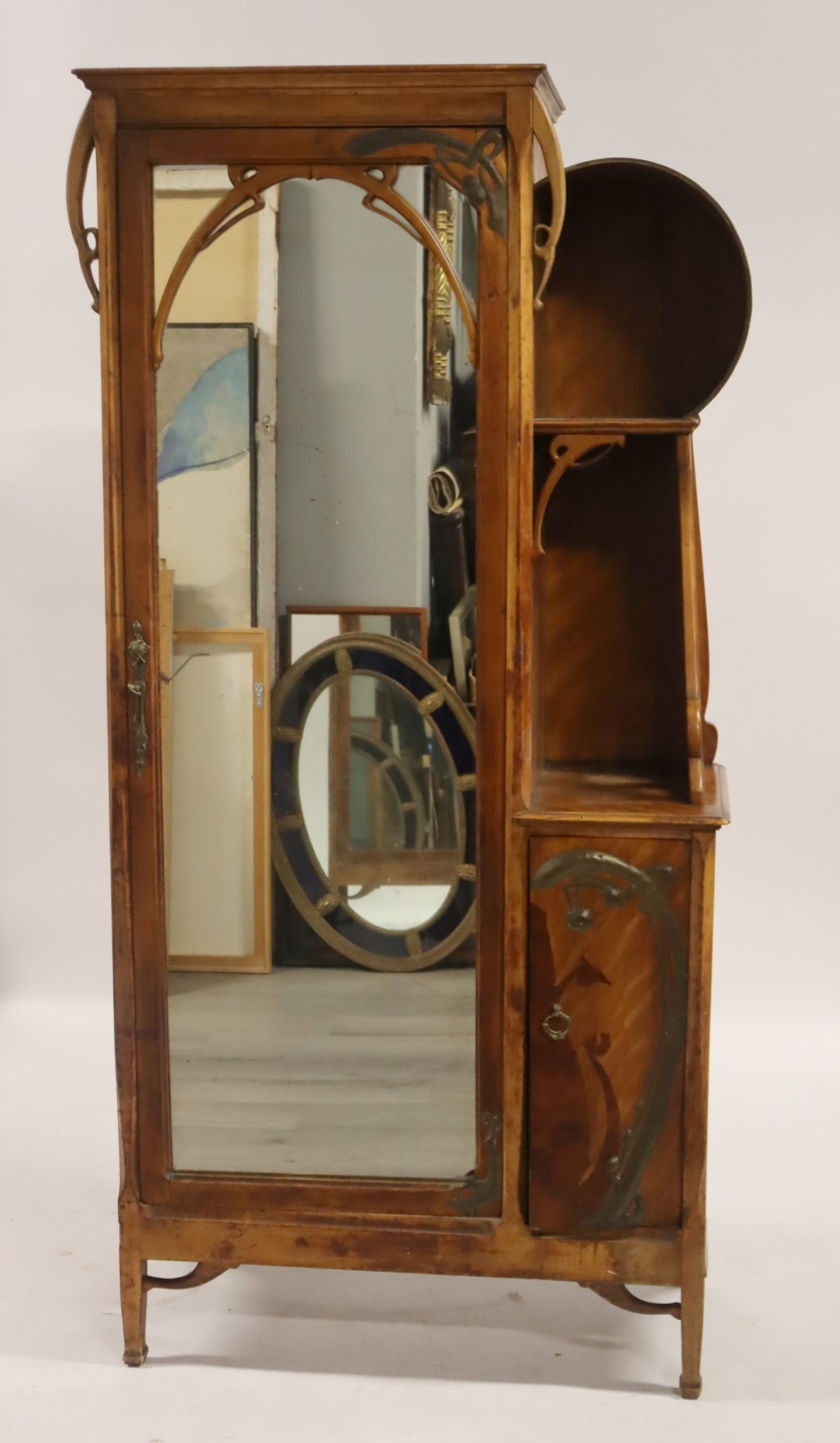 Francois-Leon Benouville | French art nouveau cabinet with mirrored ...