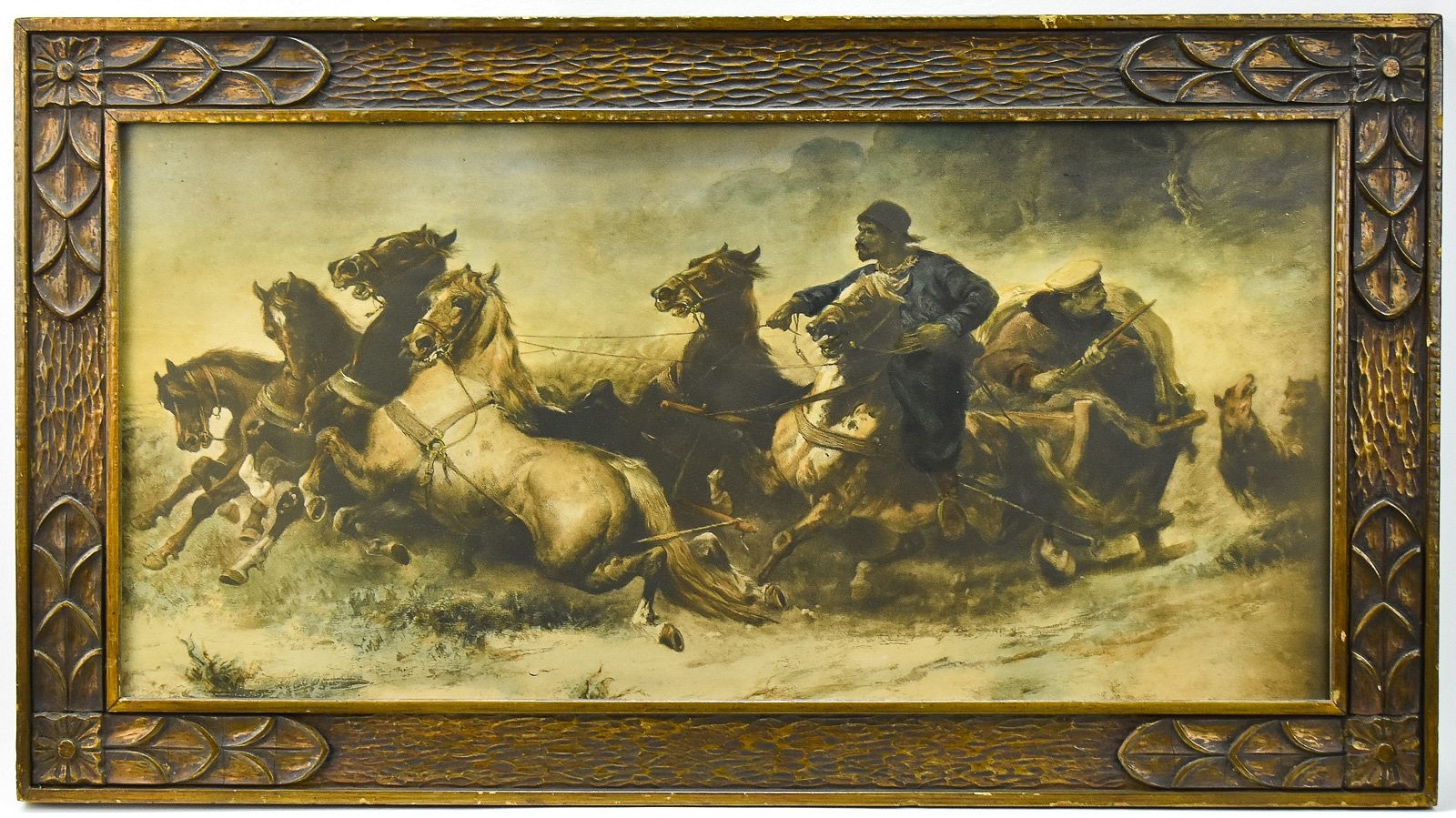 Christian Adolph Schreyer | A Troika Chase by Wolves | MutualArt