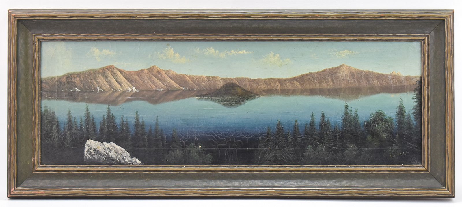 Eliza Rosanna Barchus | ELIZA BARCHUS CRATER LAKE OIL PAINTING | MutualArt