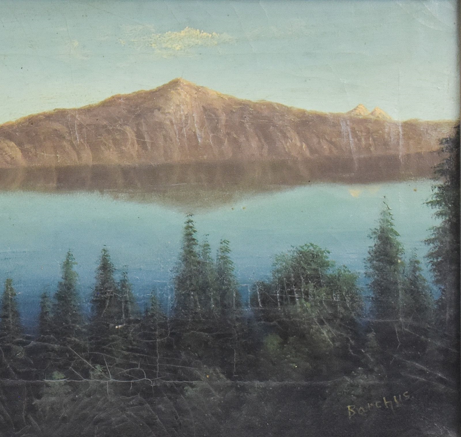 Eliza Rosanna Barchus | ELIZA BARCHUS CRATER LAKE OIL PAINTING | MutualArt