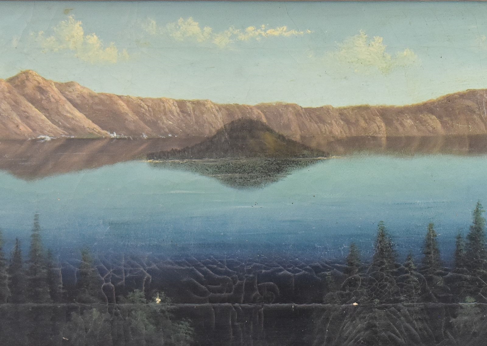 Eliza Rosanna Barchus | ELIZA BARCHUS CRATER LAKE OIL PAINTING | MutualArt