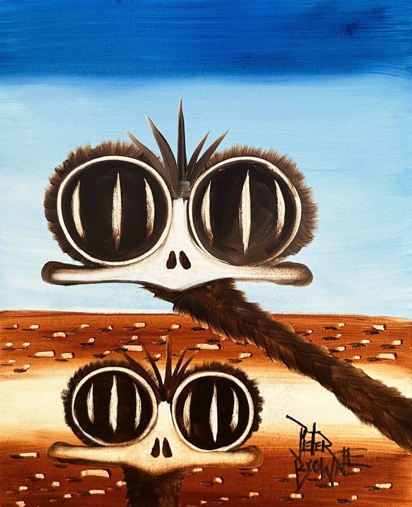 Peter Browne | Two Emus | MutualArt