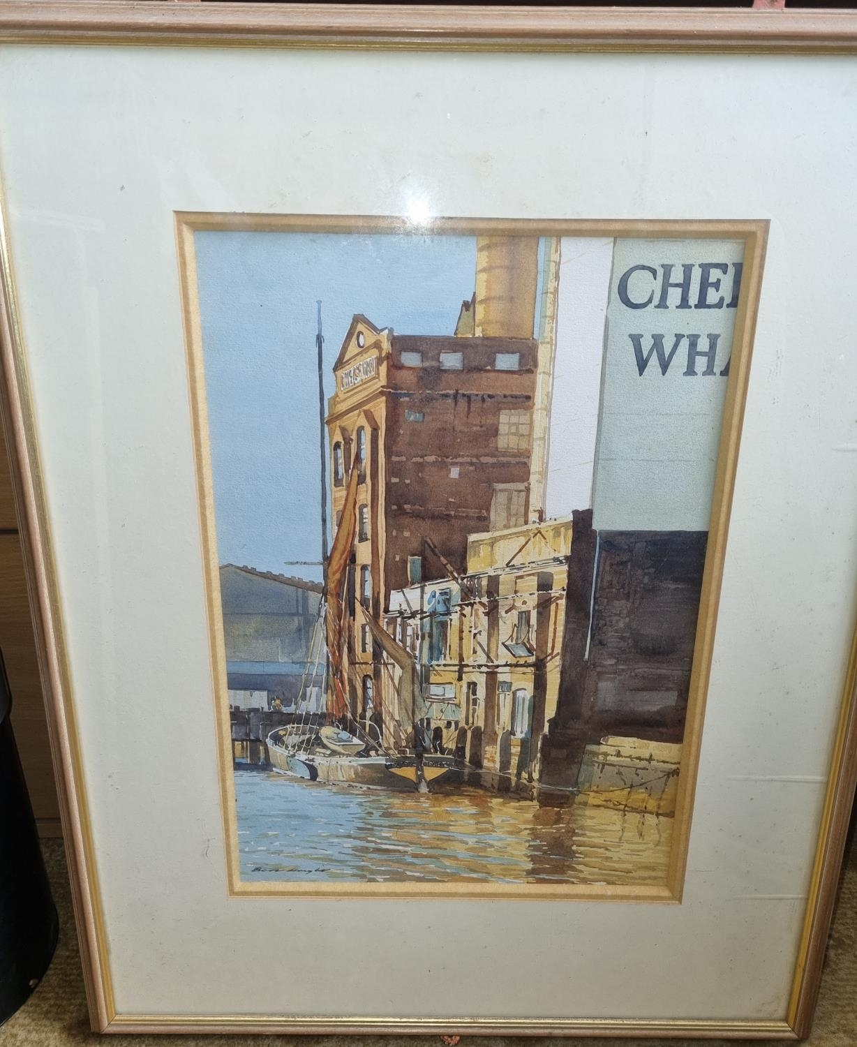 Bert Wright | Bert Wright b. A th Century Watercolour of a Boat moor (20th Century) | MutualArt