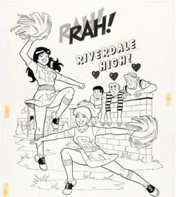 Rex Lindsey | Betty and Veronica Cheerleading Illustration Original Art ...