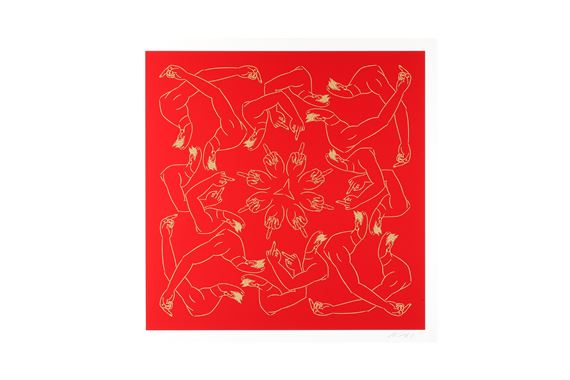 Ai Weiwei | Middle Finger in Red (2023) | MutualArt