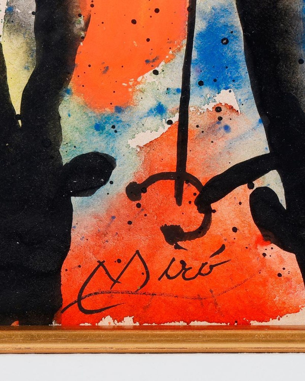 Joan Miró | Bold black lines forming symbols possibly suggesting ...