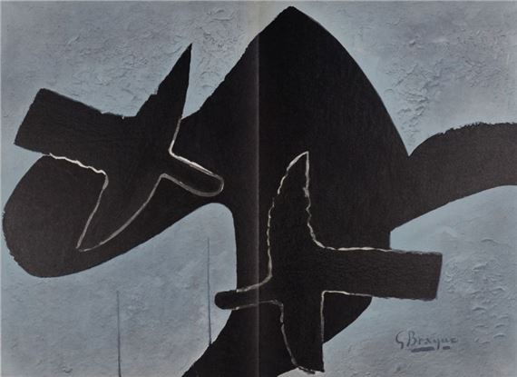 Georges Braque | Birds on a black background (1958) | MutualArt