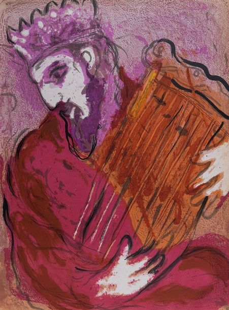Marc Chagall | Marc Chagall David with harp | MutualArt