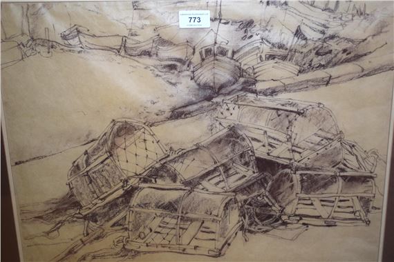 Jean B. Martin | sepia sketch | MutualArt