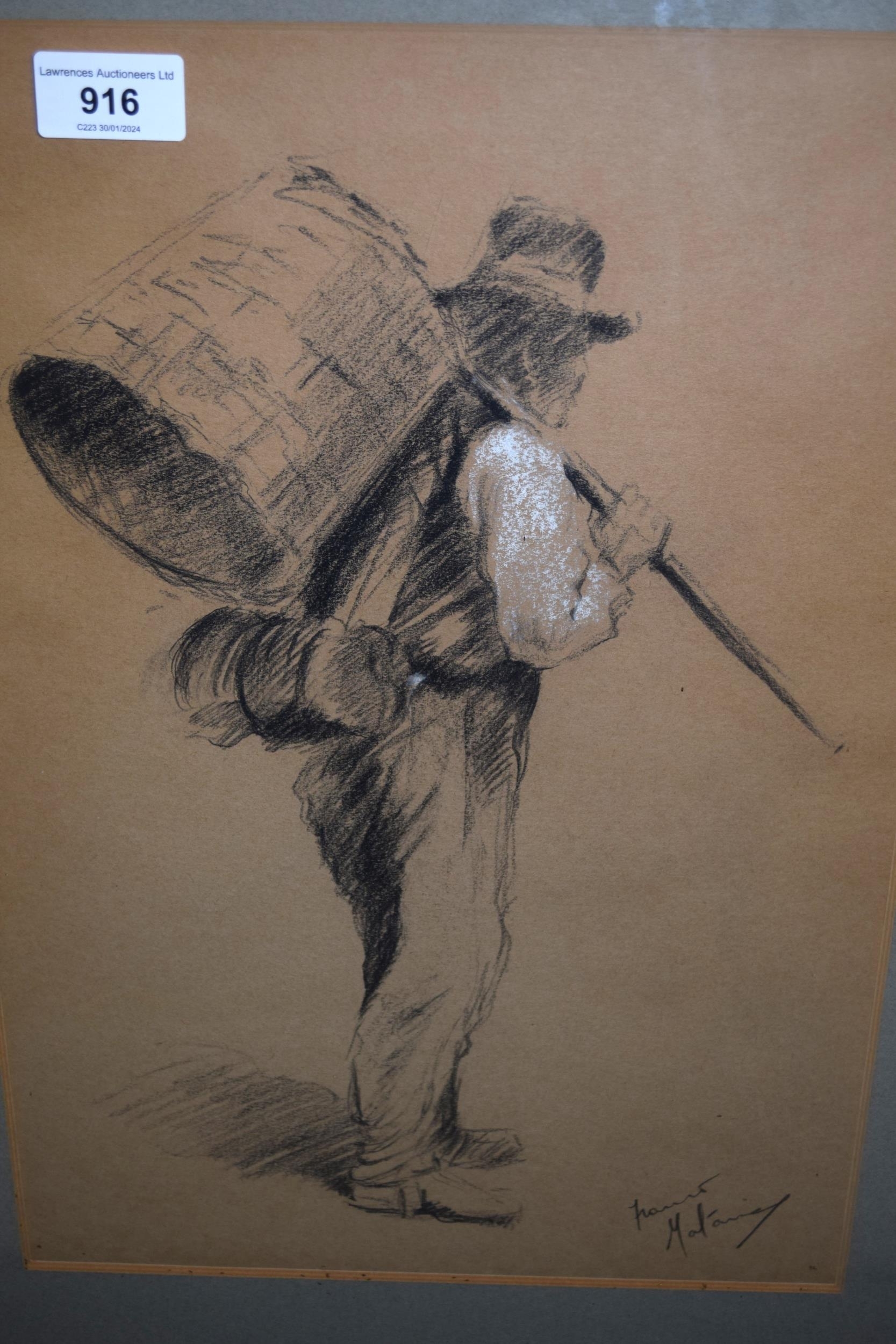 Sydney d'Horne Shepherd | portrait of a peasant signed Franco Matania ...