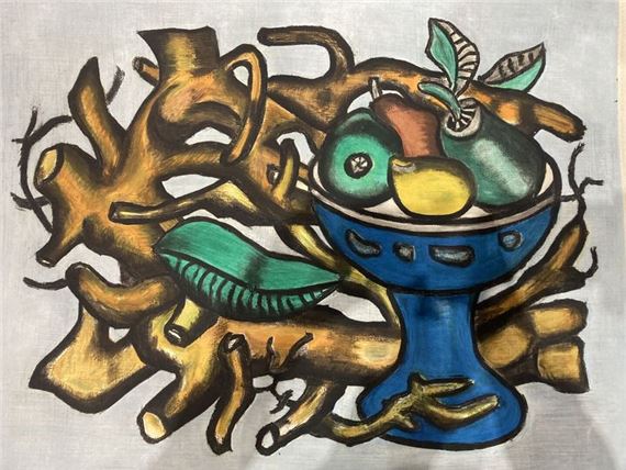 Fernand Léger | Still life with fruit bowl Color etching | MutualArt