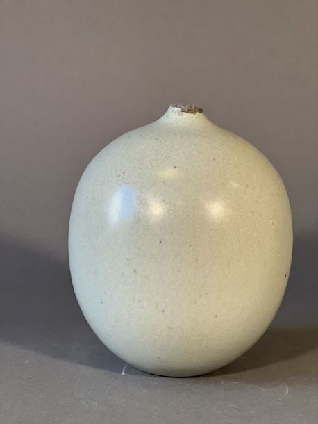 Robert Deblander | Stoneware vase with spherical body and small | MutualArt