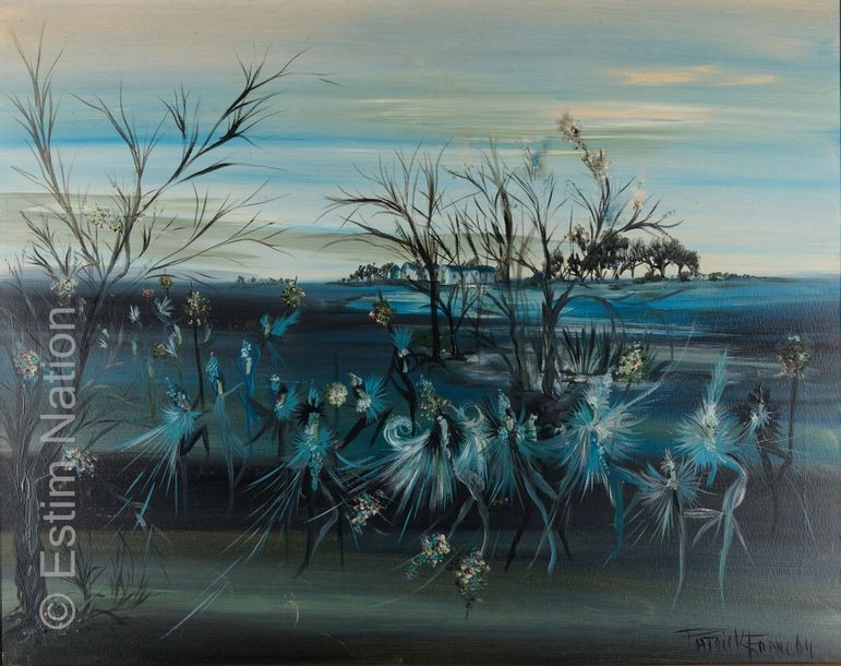 Patrick Franc | Animated landscape of dancers Oil on canvas | MutualArt