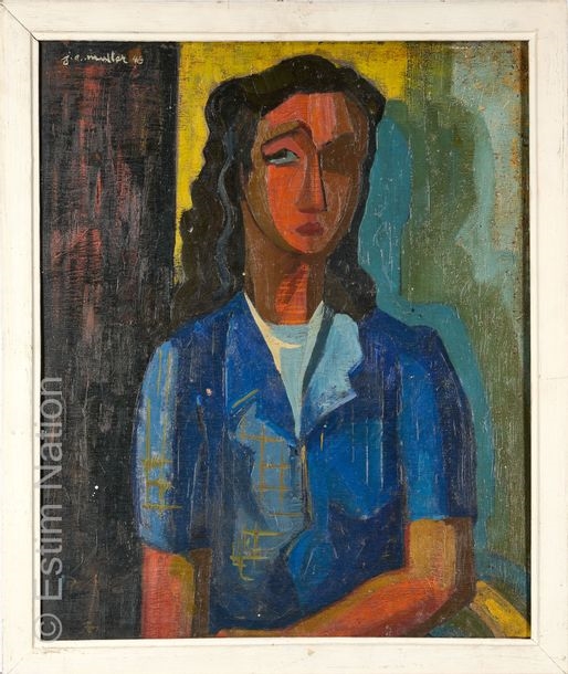 Jean-etienne Muller | Bust-length portrait of a woman Oil on panel | MutualArt