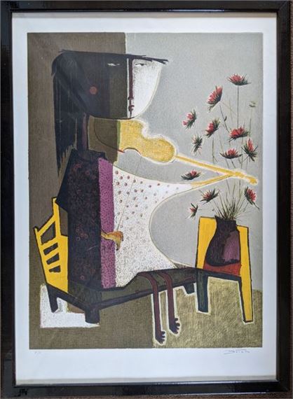 Ángel Botello | Familia Azul violinist (1980) | MutualArt