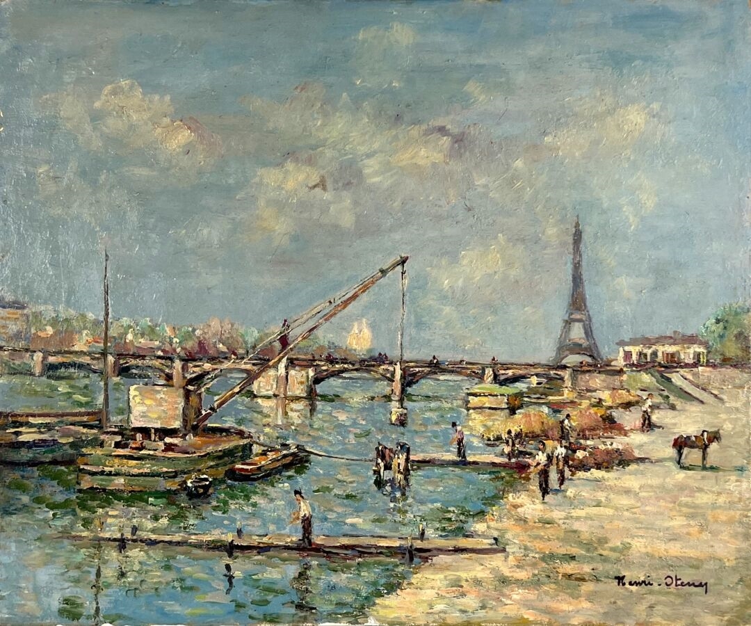 Henri Stenn | Les bords de Seine animé à Paris | MutualArt