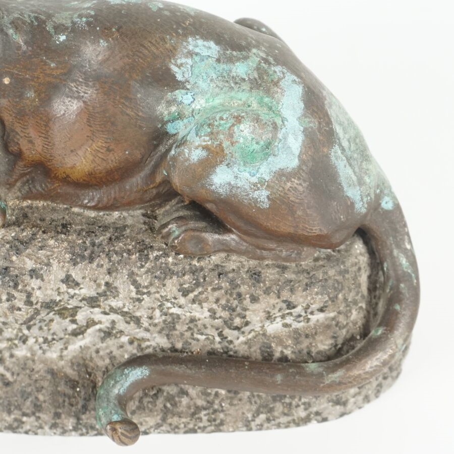 Charles Masson | Lionne couchée sur son rocher | MutualArt