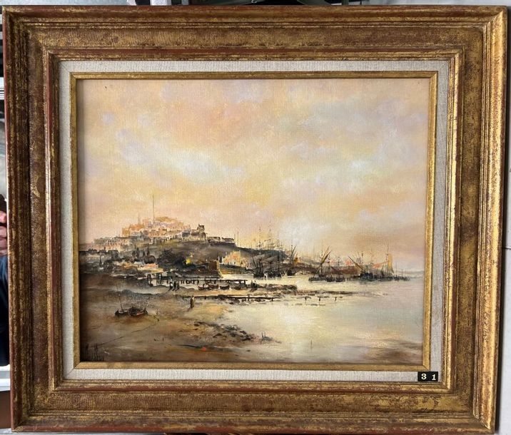 Yves Chaix | Sailing boats on departure. (1936) | MutualArt