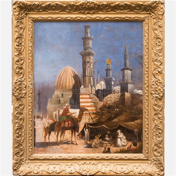 Carl Wuttke | Mosque with peasants | MutualArt