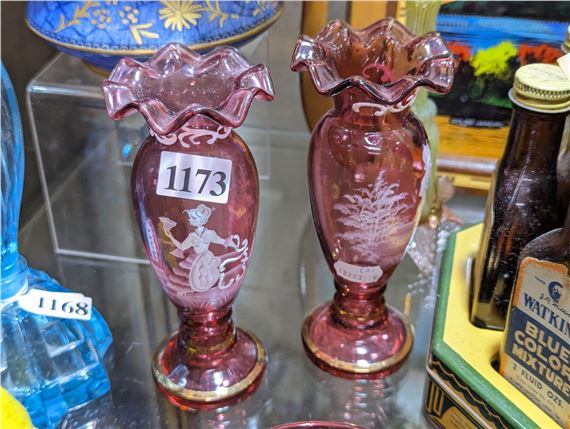 Mary Gregory | MARY GREGORY DESIGN BUD VASES | MutualArt