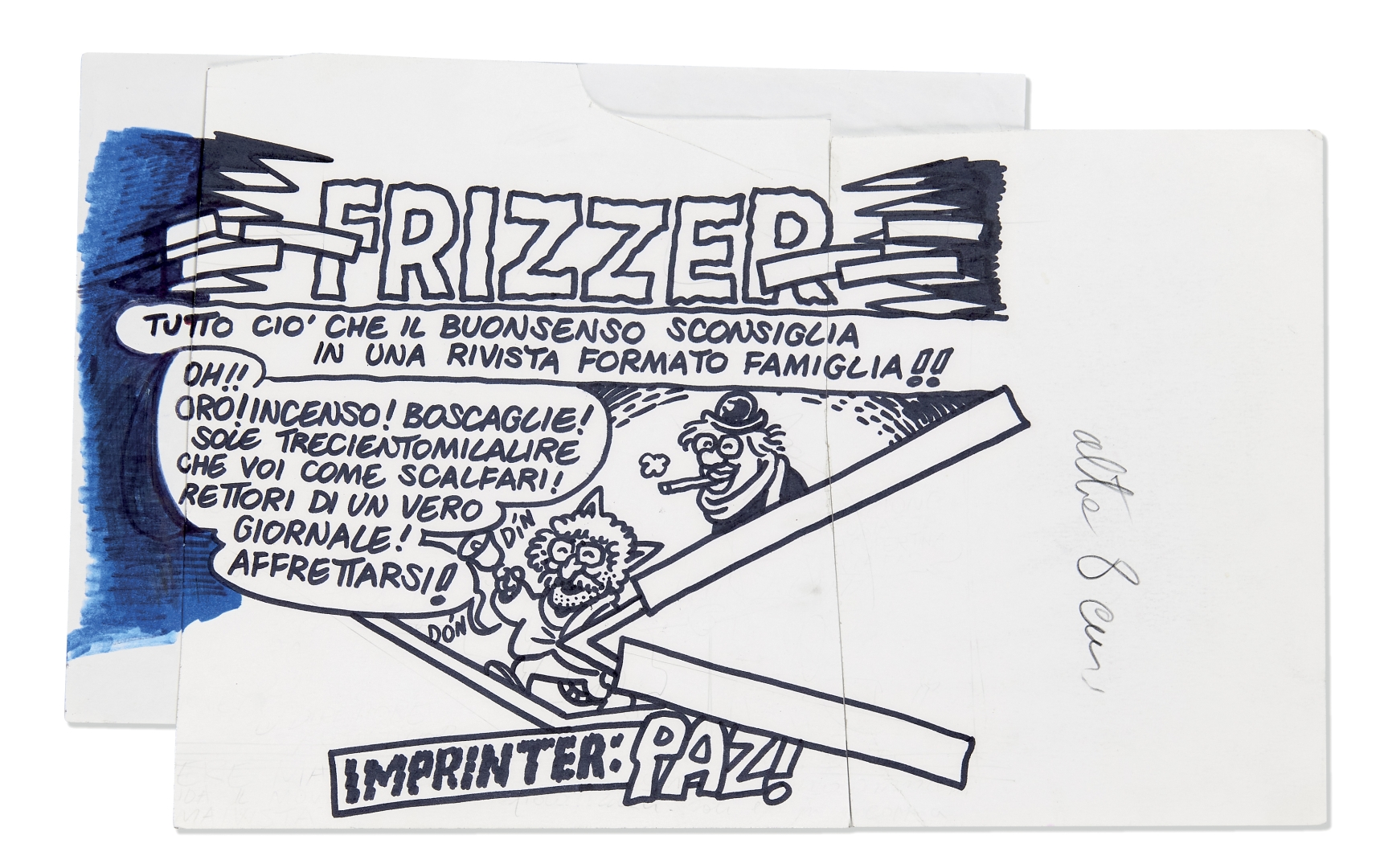 Andrea Pazienza | Pubblicità Frìzzer (1985) | MutualArt