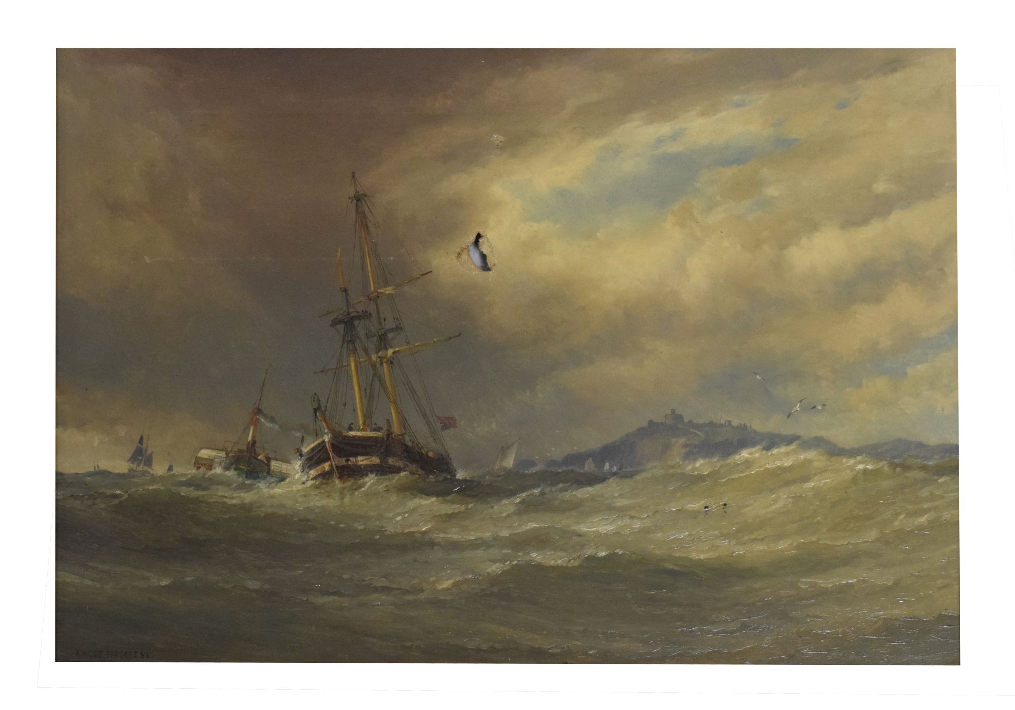 Arthur Wilde Parsons | Ships off Falmouth with Pendennis Castle | MutualArt