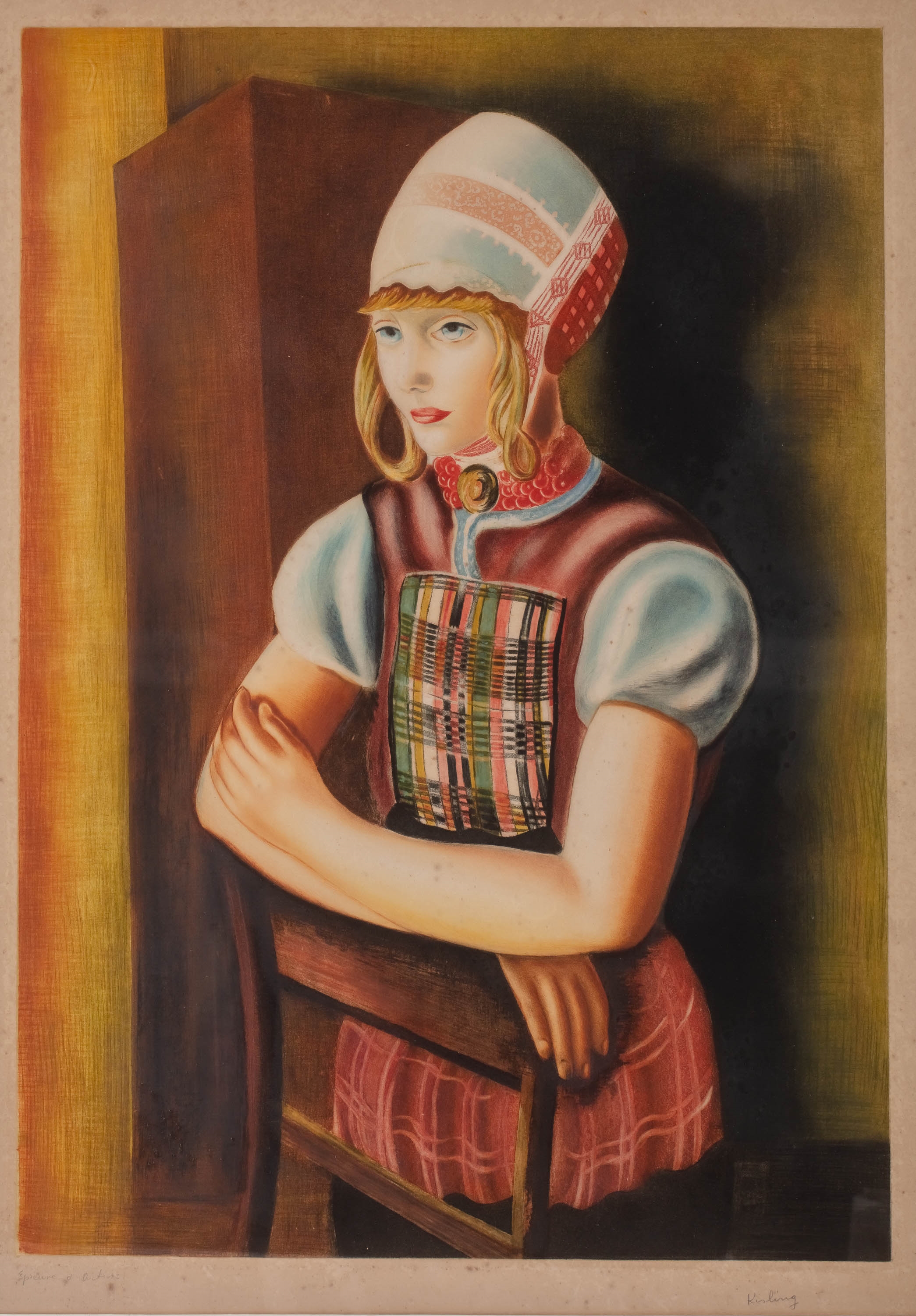 Moïse Kisling | Portrait of Woman kobiety | MutualArt
