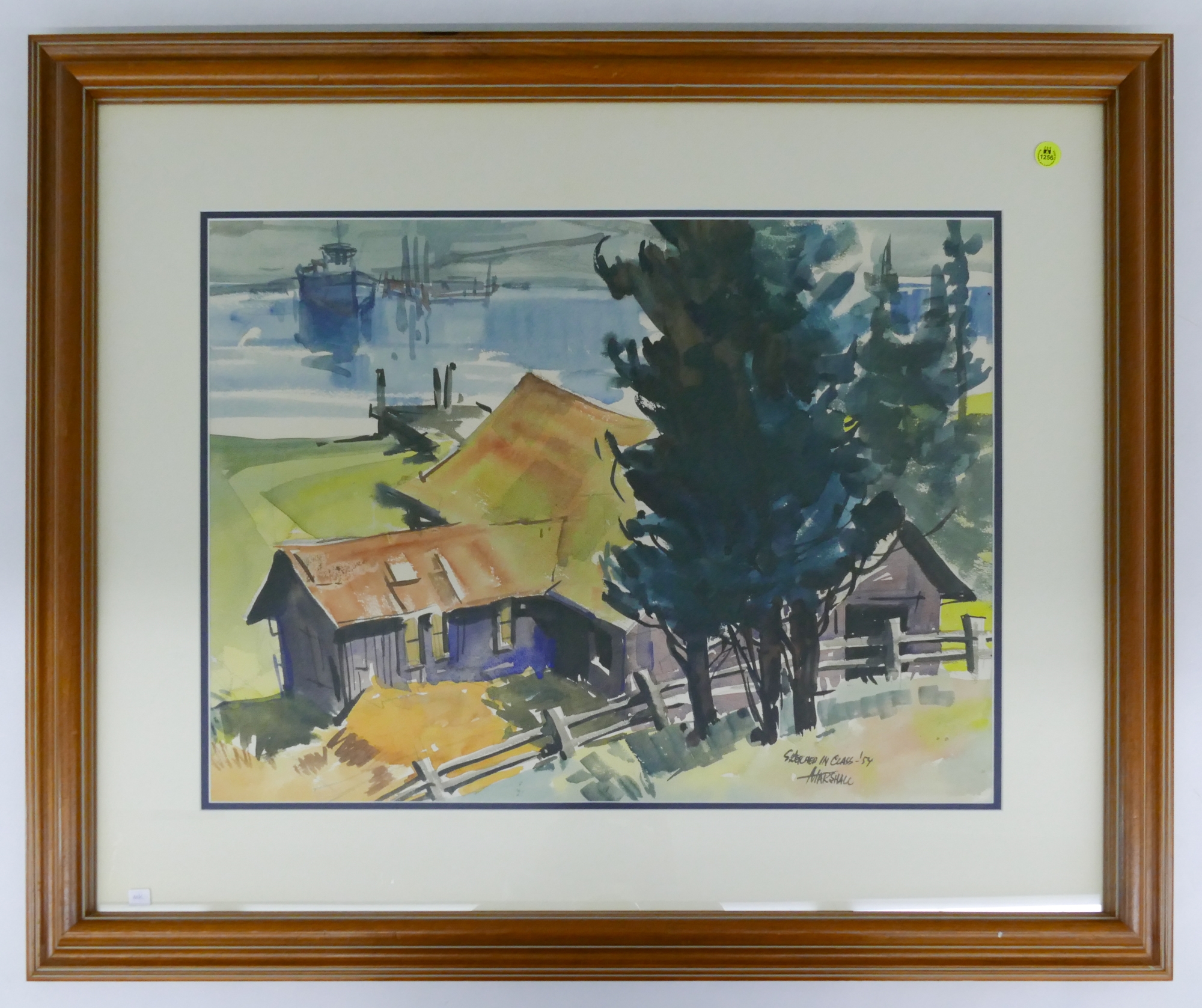 Fred Marshall | Fred Marshall ''House on the Water'' 1954 Watercolor ...