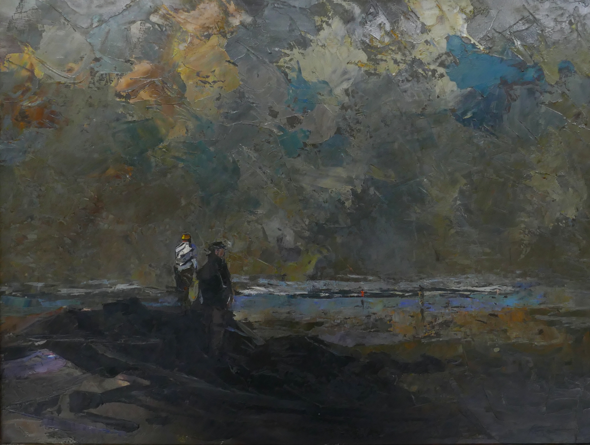 Robert Frost | Robert Frost ''Lookout Seascape'' Oil on Masonite Framed ...