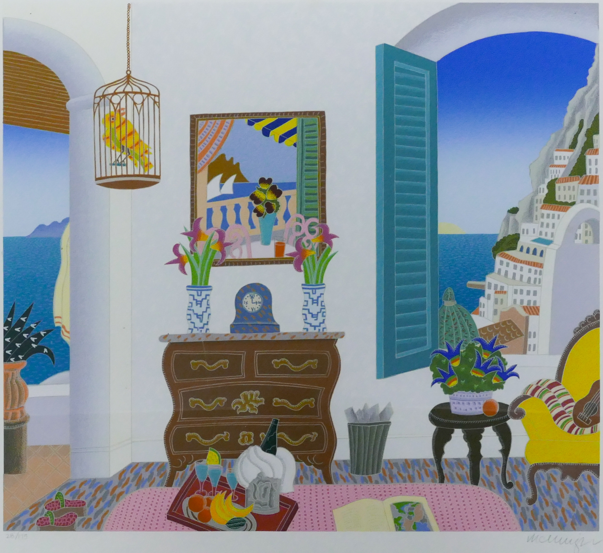 Thomas McKnight | Thomas McKnight ''Interior'' S/N Lithograph Framed 25 ...