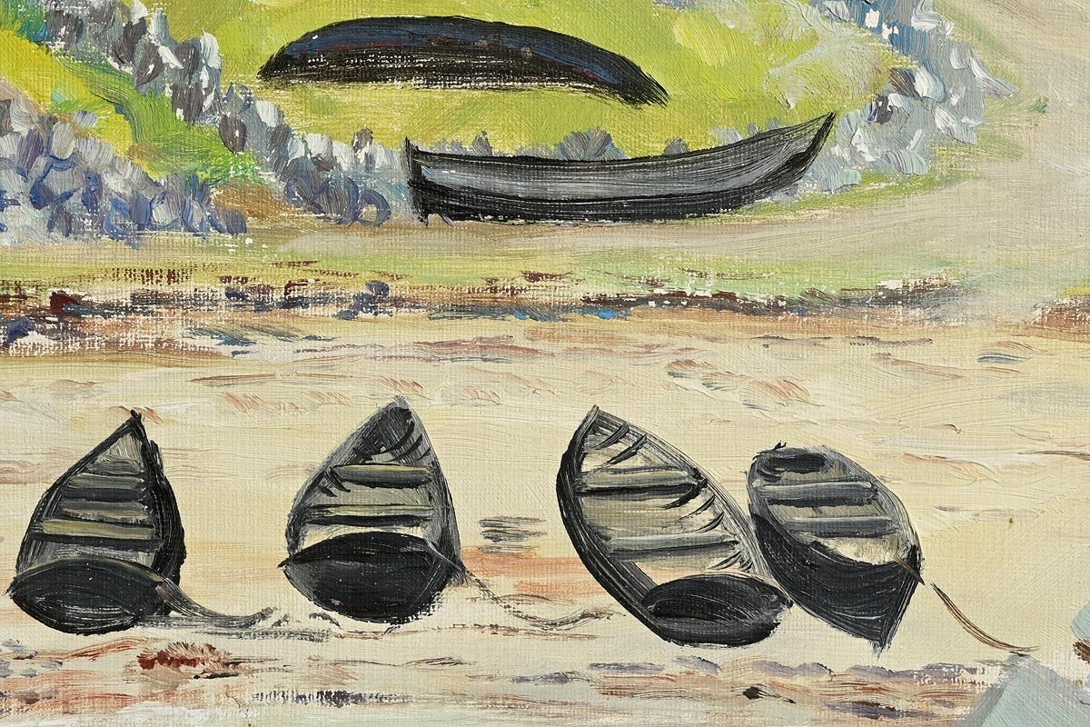 Fergus O'Ryan | Currachs on the Shore | MutualArt