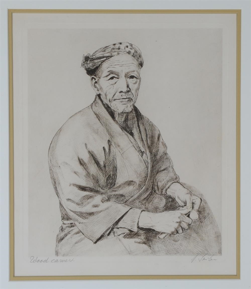 Rudolf Seiler | Two works: The Wood Carver And The Peddler Woman ...