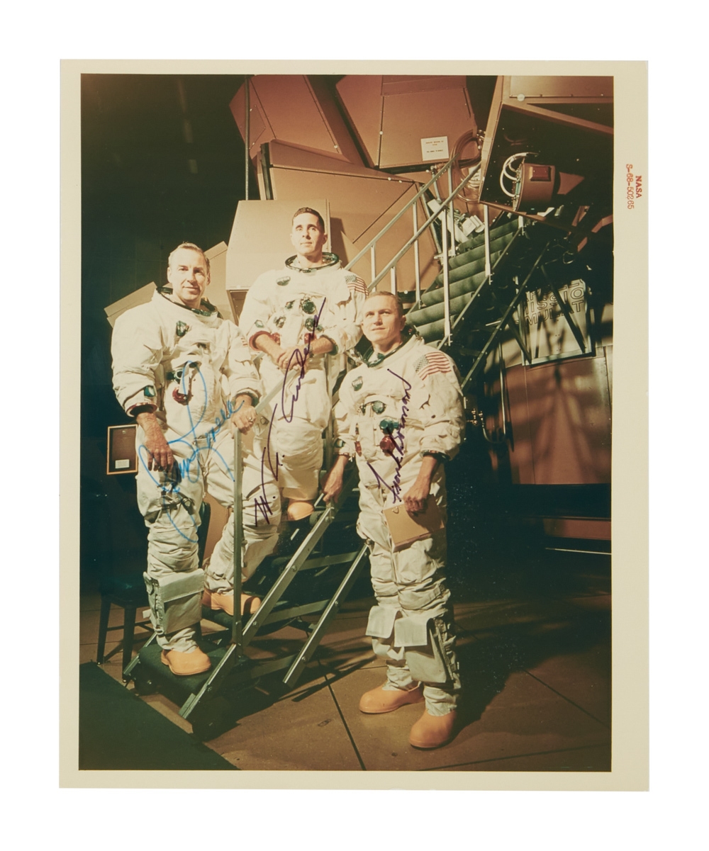 NASA | NASA - Apollo 8 | Crew Autopen-Signed Portrait Red Number Photo ...