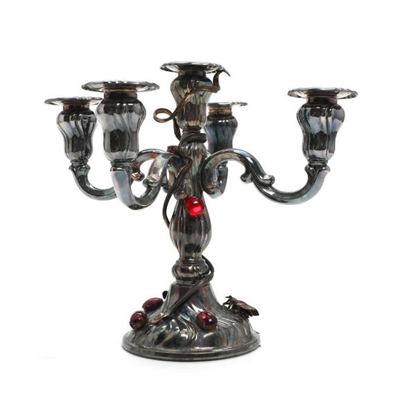 Torben Hardenberg | A silver plate five light candelabrum set with ...