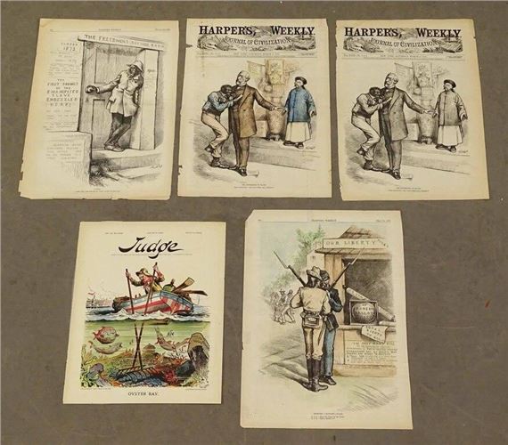 Harper's Weekly | Group of Antique American Political Cartoons (5 ...