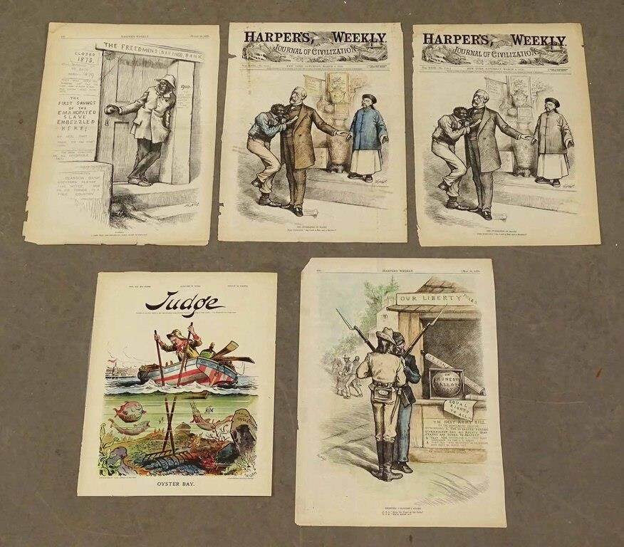 Harper's Weekly | Group of Antique American Political Cartoons (5 ...