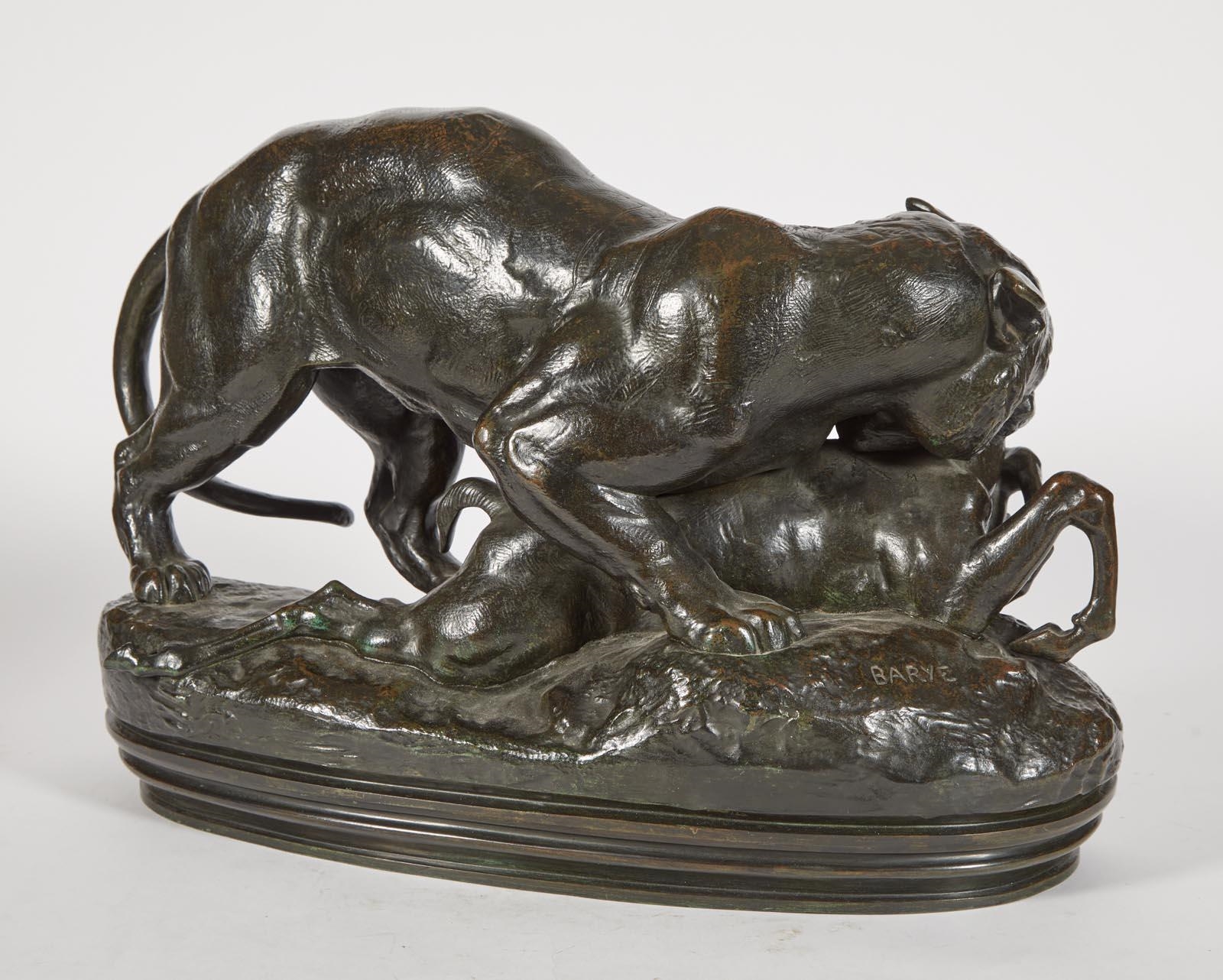 Antoine-Louis Barye | Tigre surprenant une antilope | MutualArt