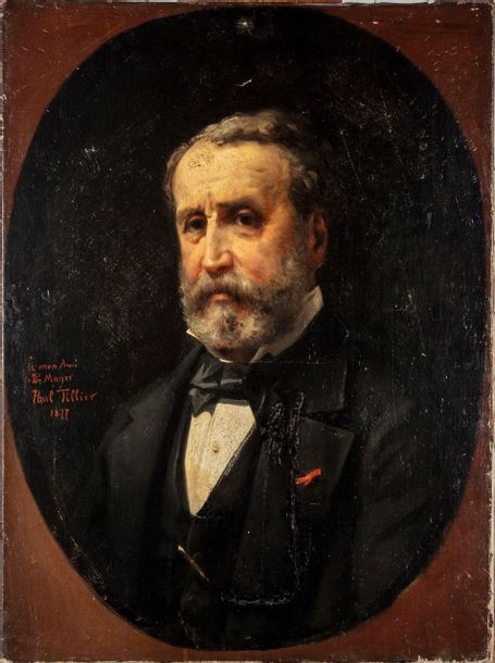 Paul-Prosper Tillier | Portrait d'homme barbu (1877) | MutualArt