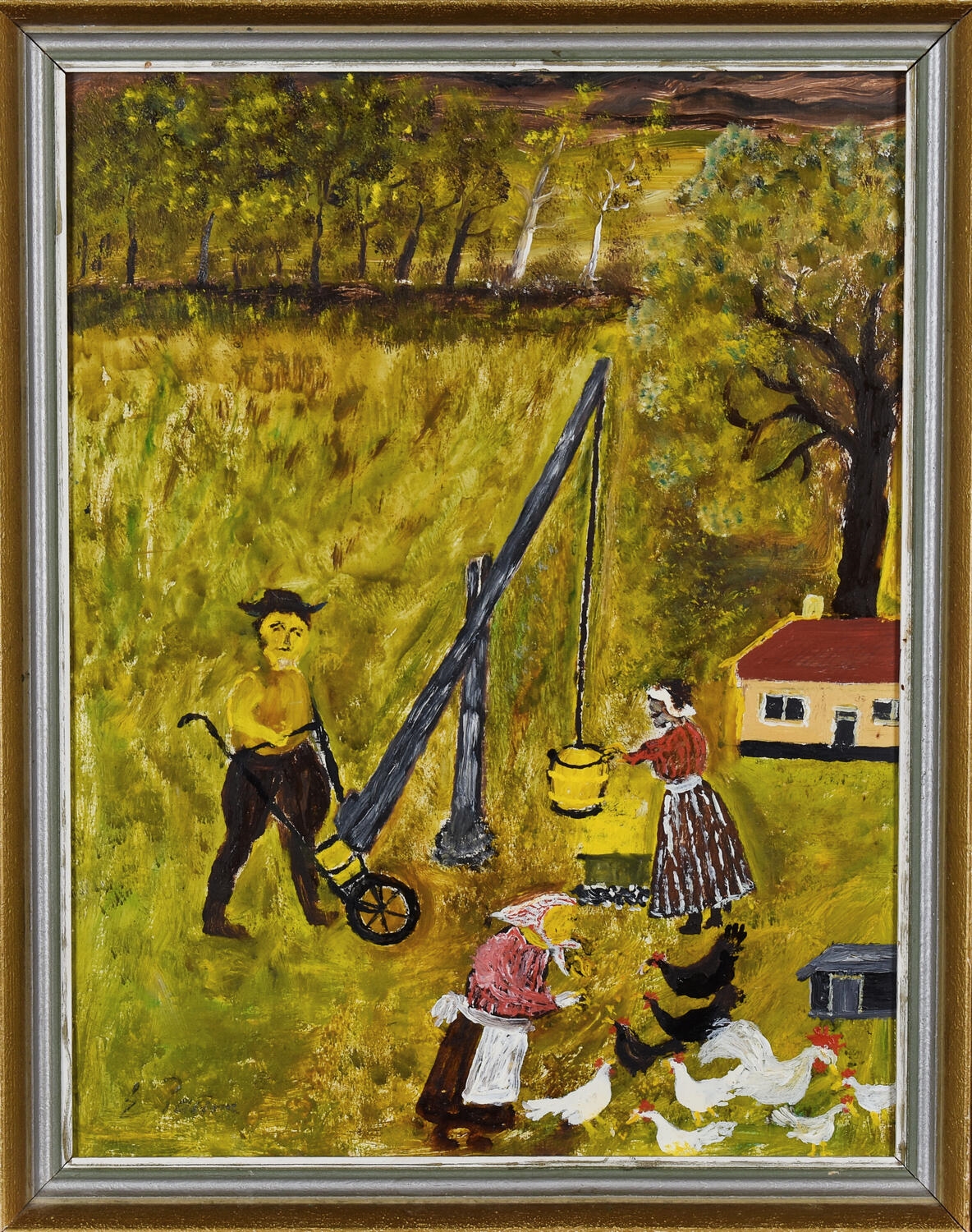 Erik Persson | Naivité scene with people and animals | MutualArt