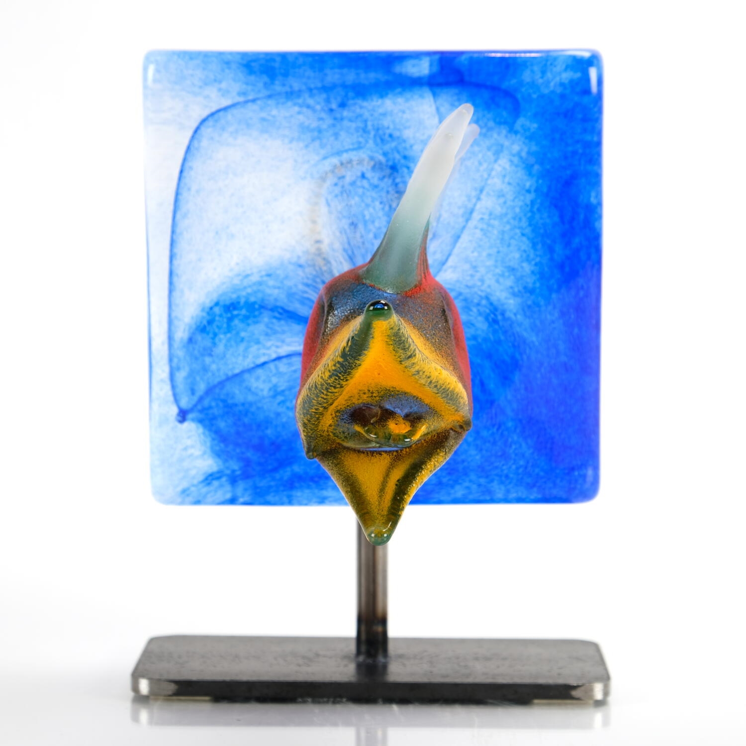 Kjell Engman | Sculpture made of sand cast glass representing a rooster ...