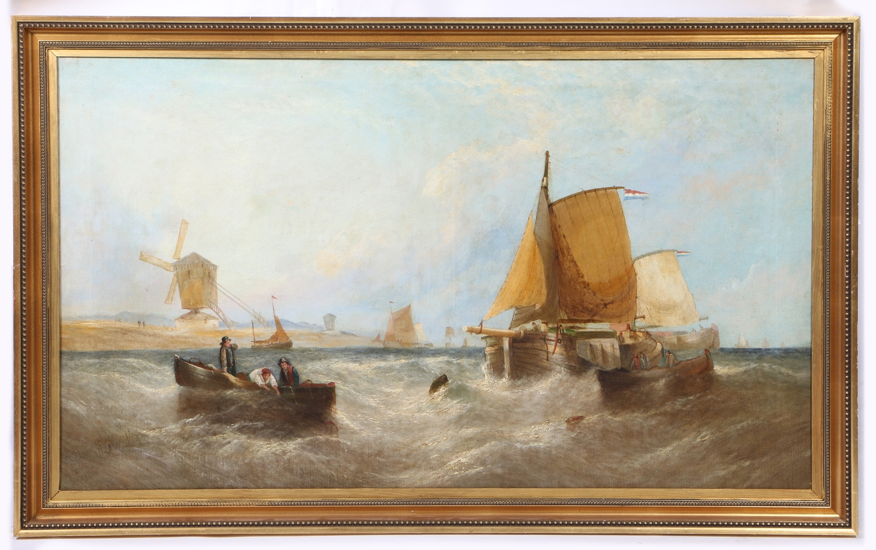 William Calcott Knell | Fishing Boats off the Dutch Coast | MutualArt