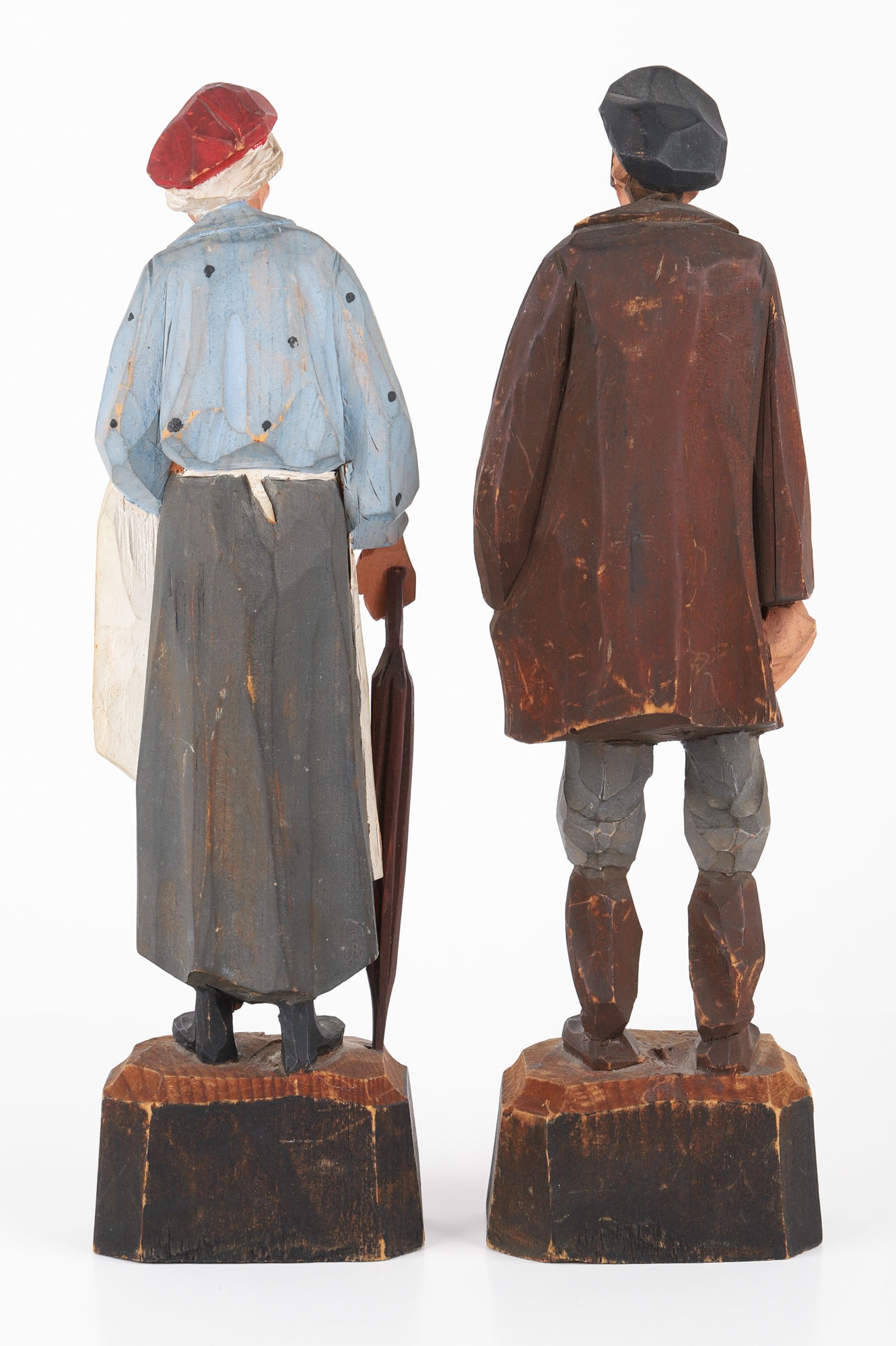 Paul Caron | Carving of Quebec Couple (Circa 1950) | MutualArt