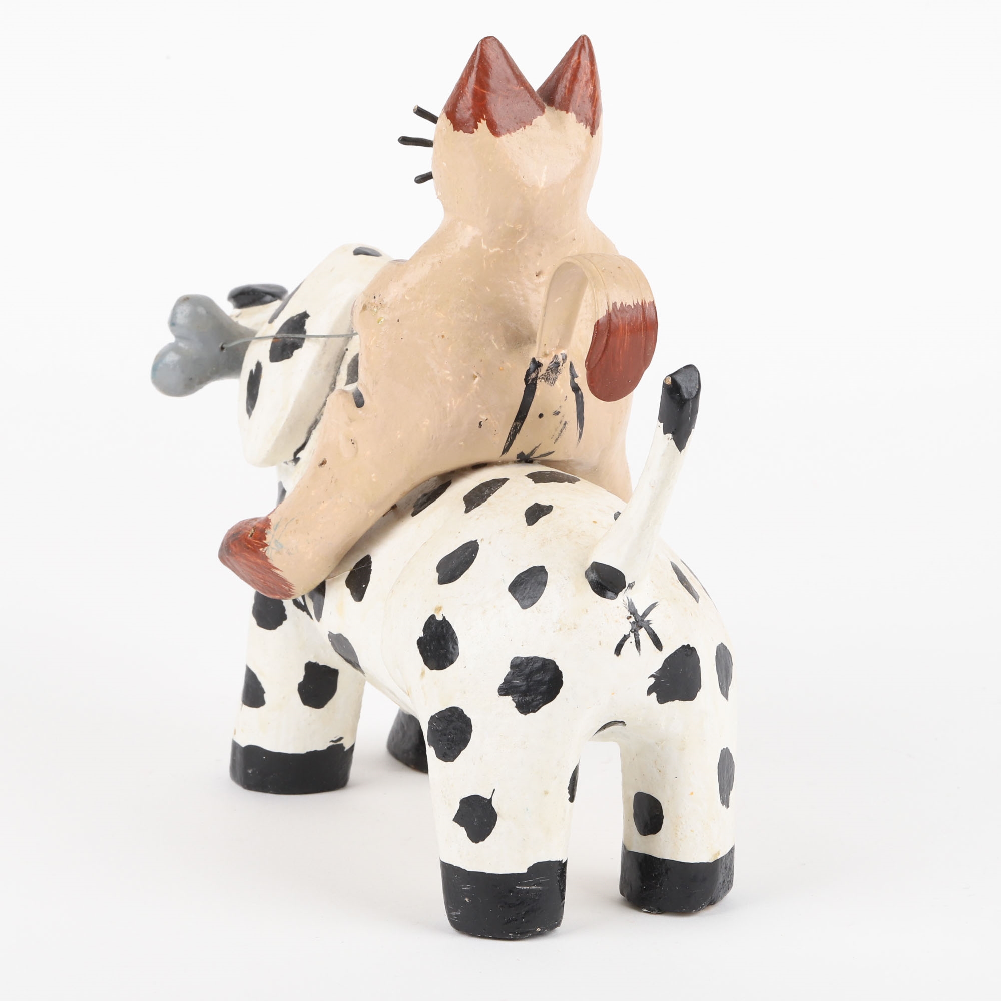 Kerras Jeffrey | Cat Riding Dog Carving | MutualArt