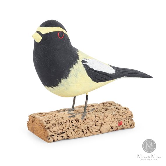 Robert Lavender | Evening Grosbeak Carving (1994) | MutualArt